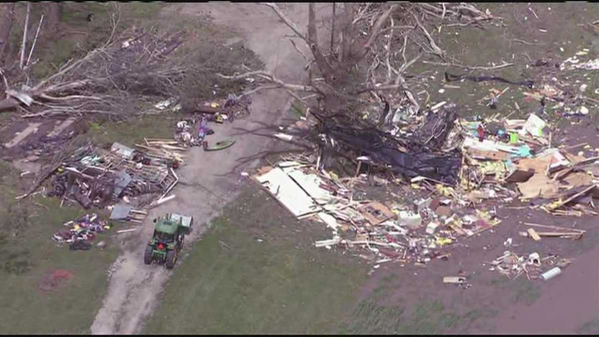 Aerial images of weekend storm damage