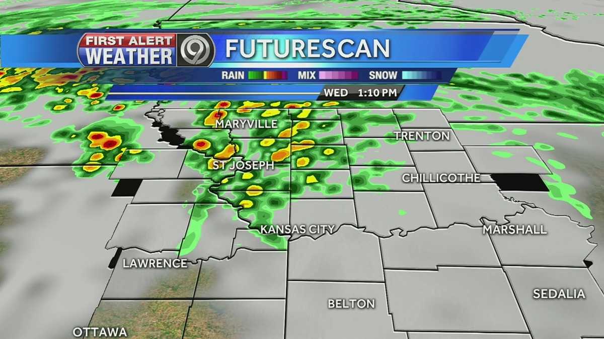See timeline for possible storms Wednesday