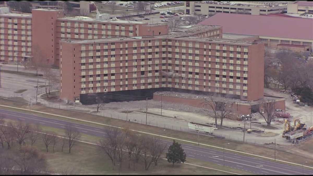 See images of McCollum Hall implosion