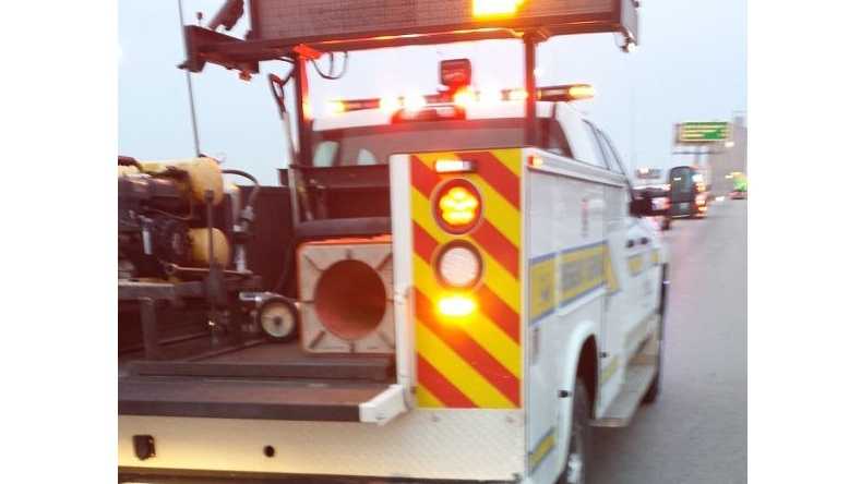 MoDOT truck, car sideswiped on I-70