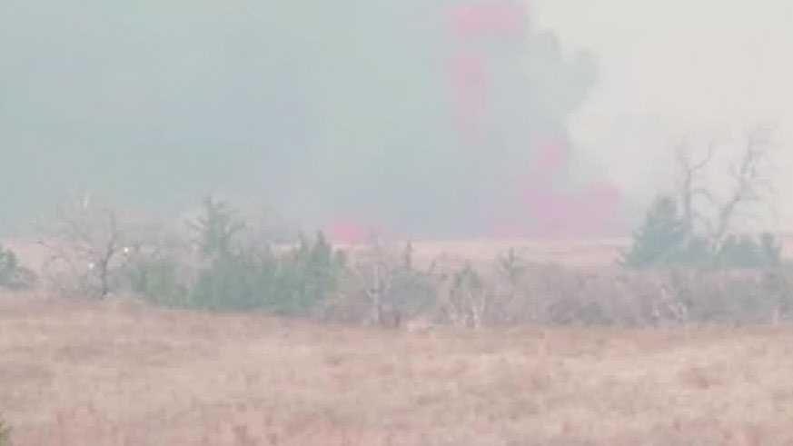Snow, rain help with big Kansas wildfire
