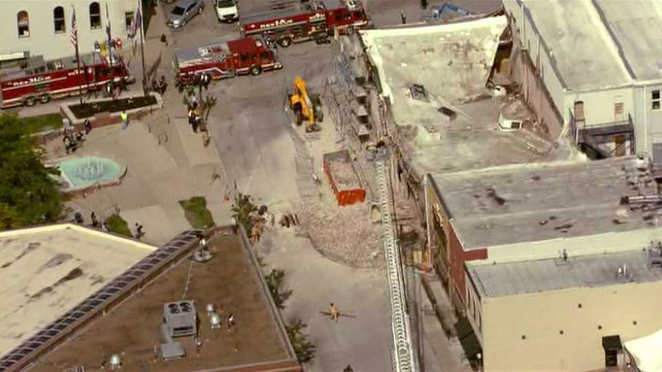 Images: Building in Liberty's historic square partially collapses