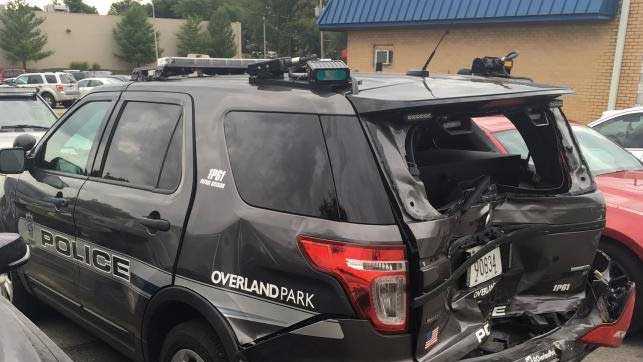 Driver arrested after OP police cruiser rear-ended