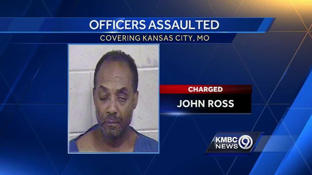 Man charged in assault on two KC police officers