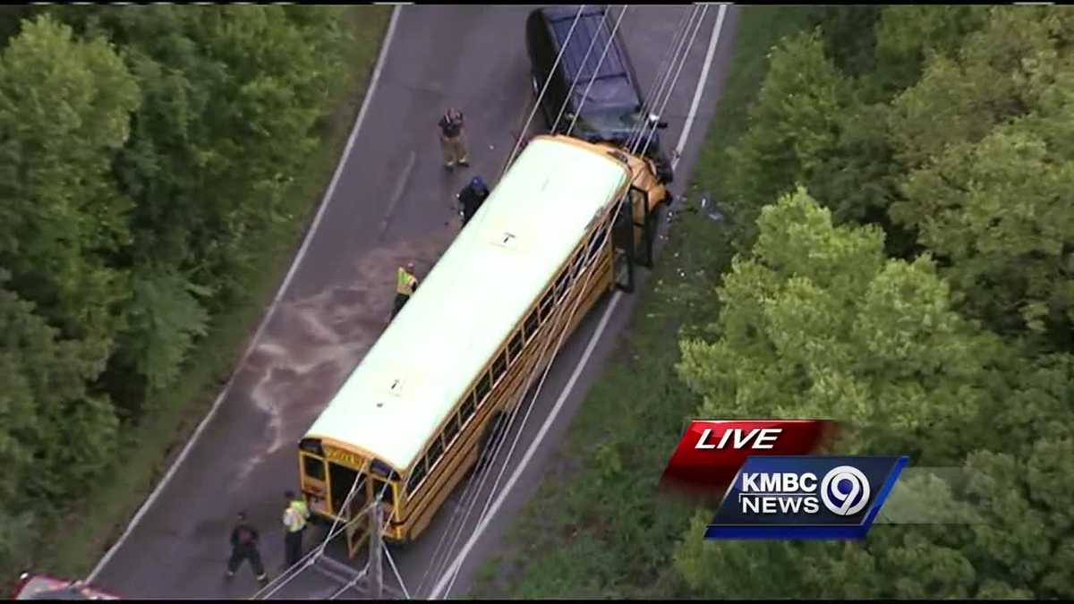Raytown High School bus filled with students involved in crash