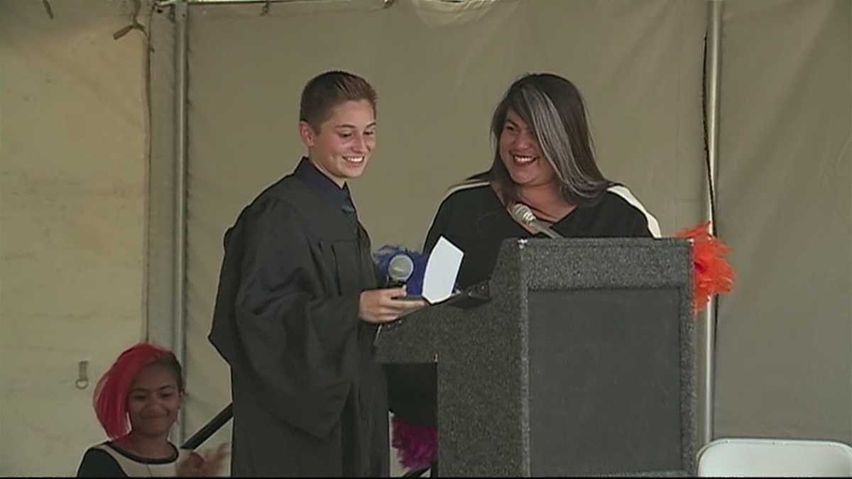 Transgender teen attends special graduation ceremony