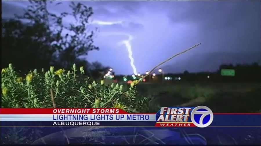 Lightning fills Albuquerque sky overnight