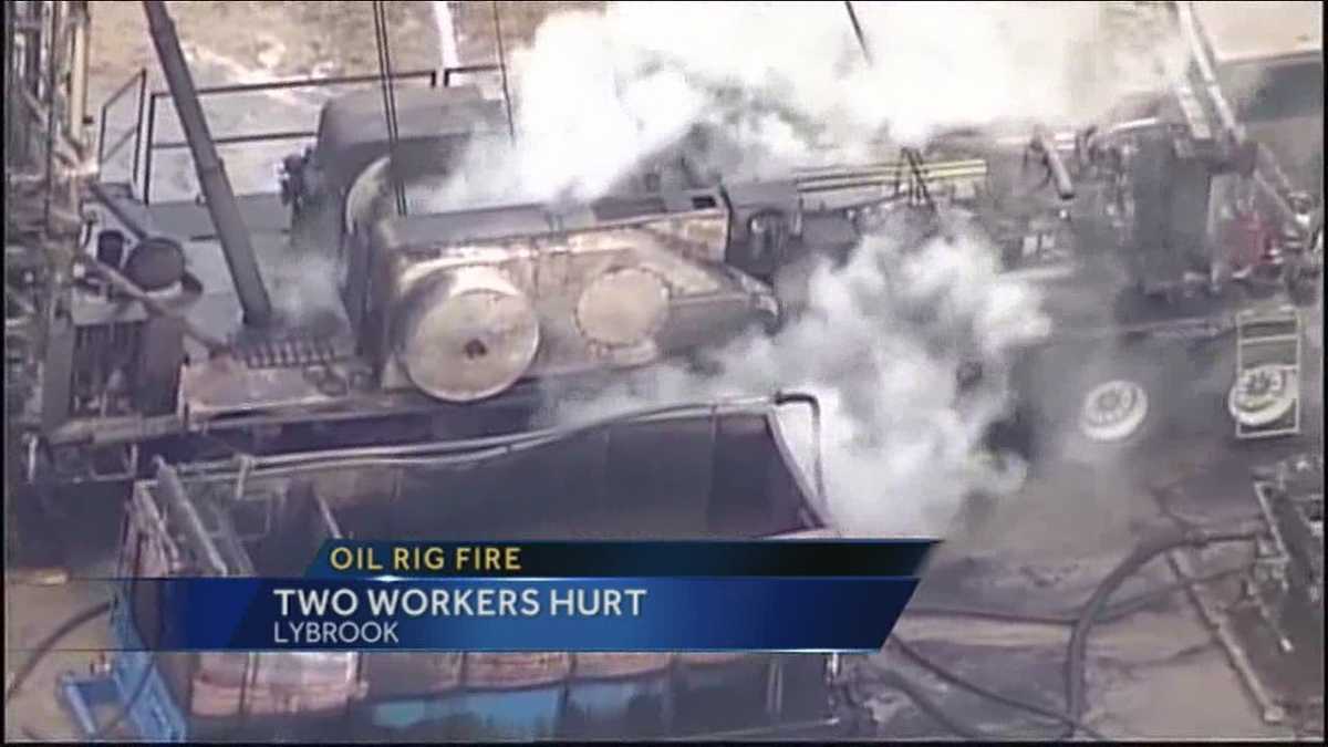 Man to spend night at hospital after oil rig fire