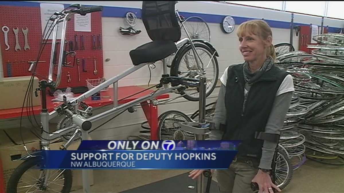 Deputies surprise Robin Hopkins with custom bike