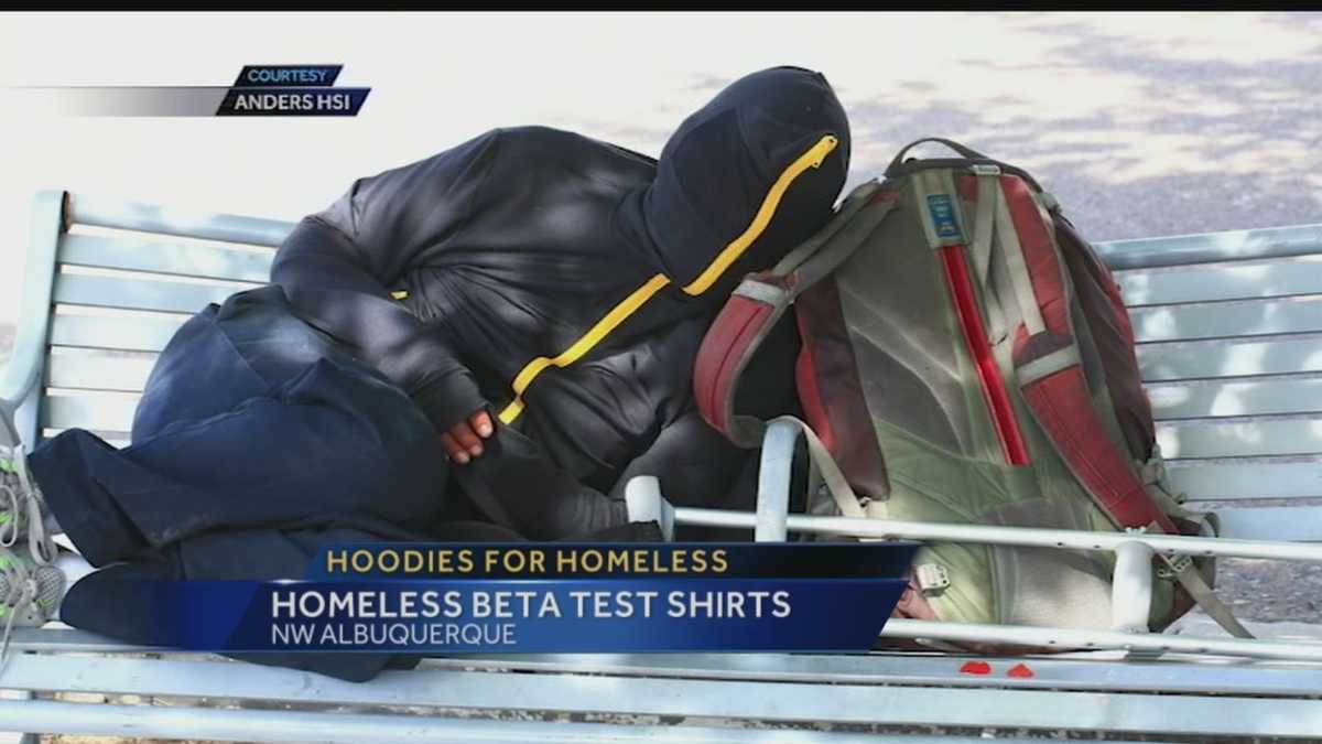 Local clothing designer gives hoodies to homeless