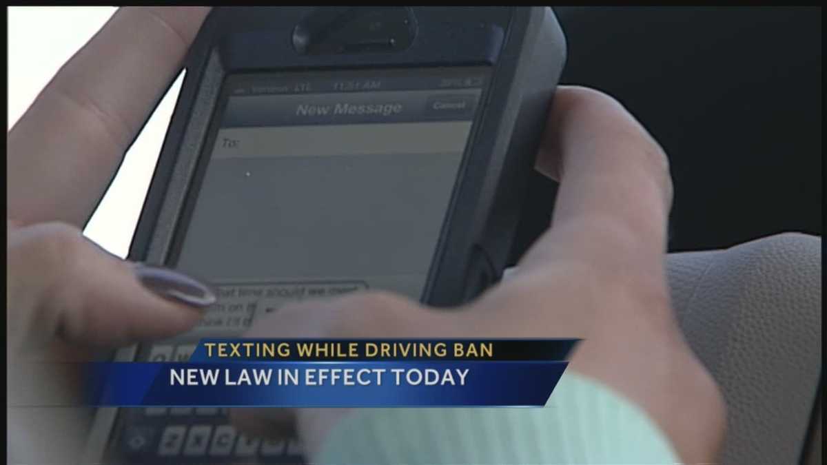 Statewide texting ban begins Tuesday