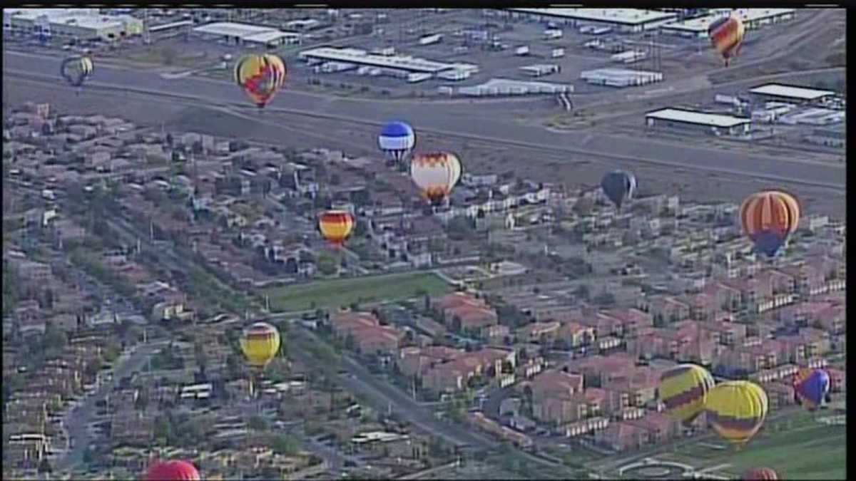 Balloons aloft above ABQ for Fiesta Tuesday