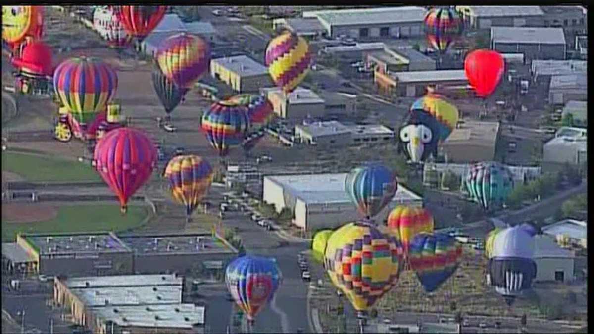 Balloons aloft above ABQ for Fiesta Tuesday