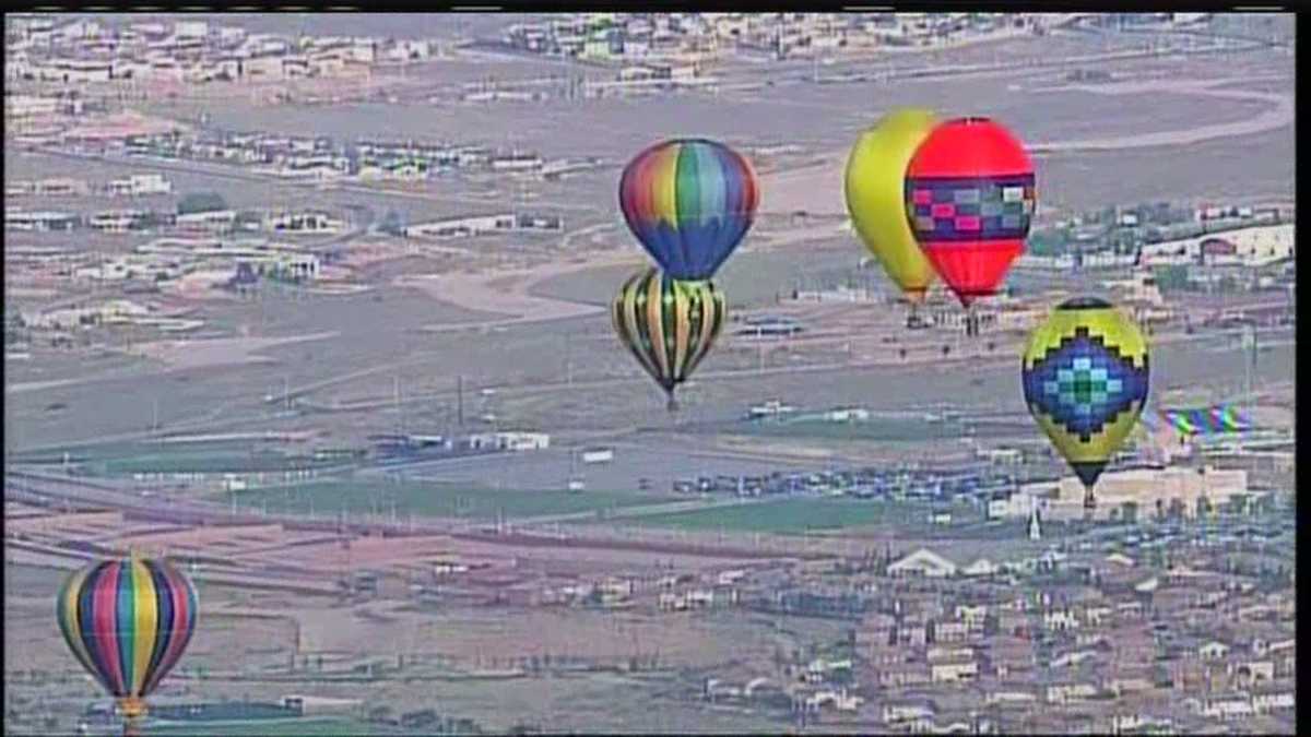 Balloons aloft above ABQ for Fiesta Tuesday