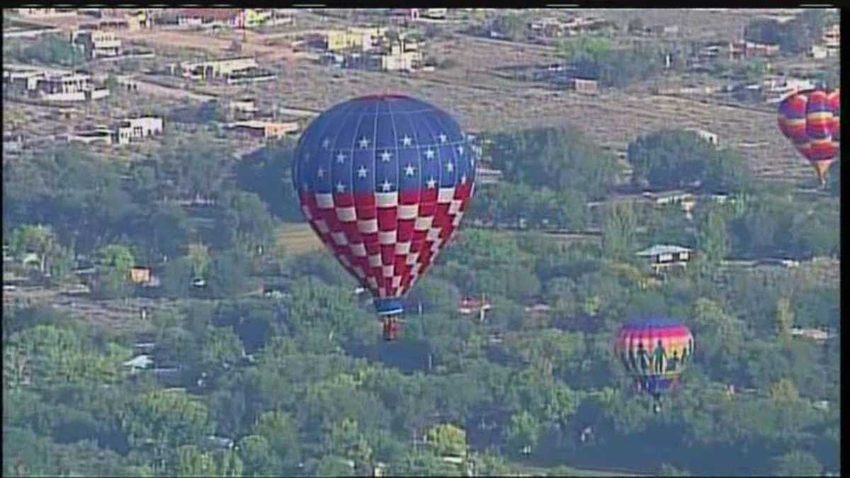 Balloons aloft above ABQ for Fiesta Tuesday