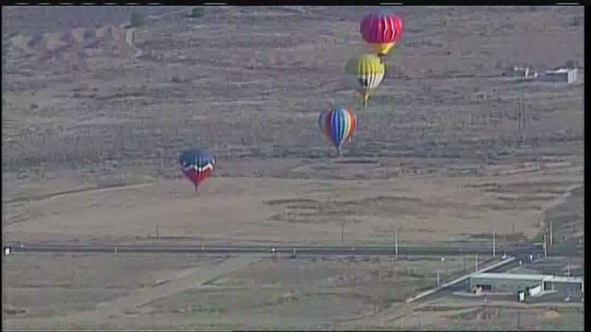 Balloons aloft above ABQ for Fiesta Tuesday