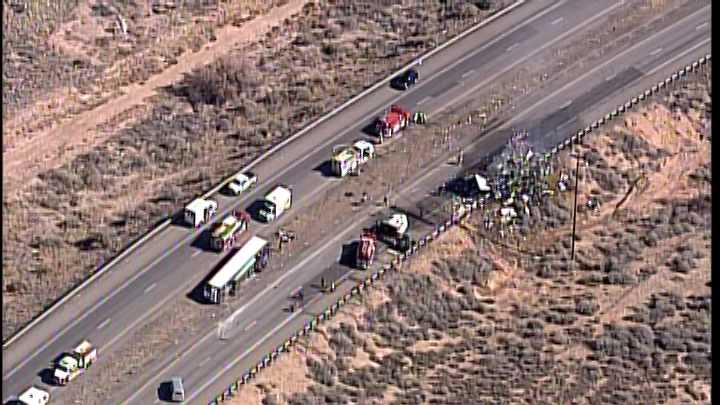 Police investigating crashes on I-40 east of Albuquerque