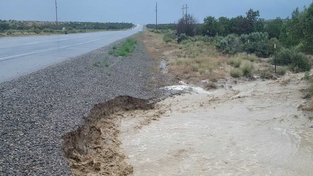 Animas River very near flood stage at Farmington