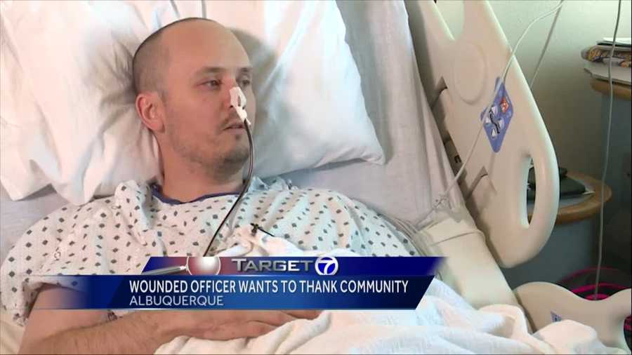 Injured officer offers heartfelt thanks to city