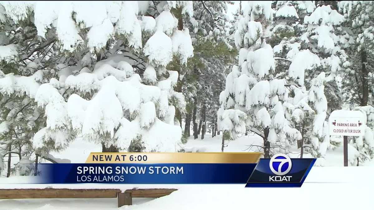 Spring snow storm causes delays in Los Alamos