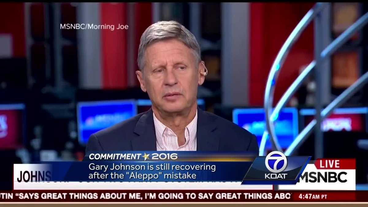 Has Gary Johnson recovered after 'What's Aleppo?' mishap?