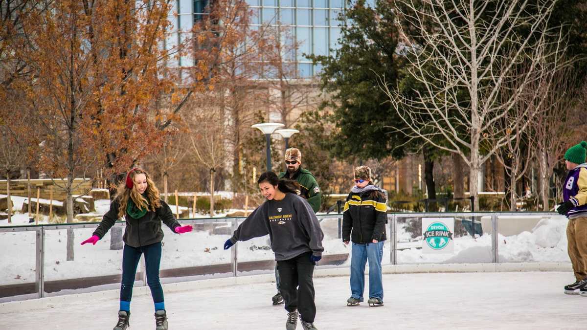 Devon Ice Rink to open Friday at Myriad Botanical Gardens