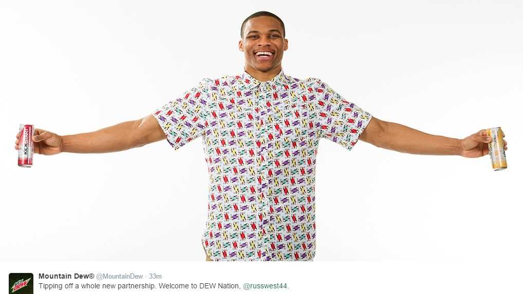Russell Westbrook signs on with Mountain Dew