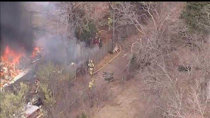 Fire after barn explosion in northeast Edmond