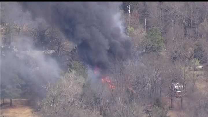 Fire after barn explosion in northeast Edmond
