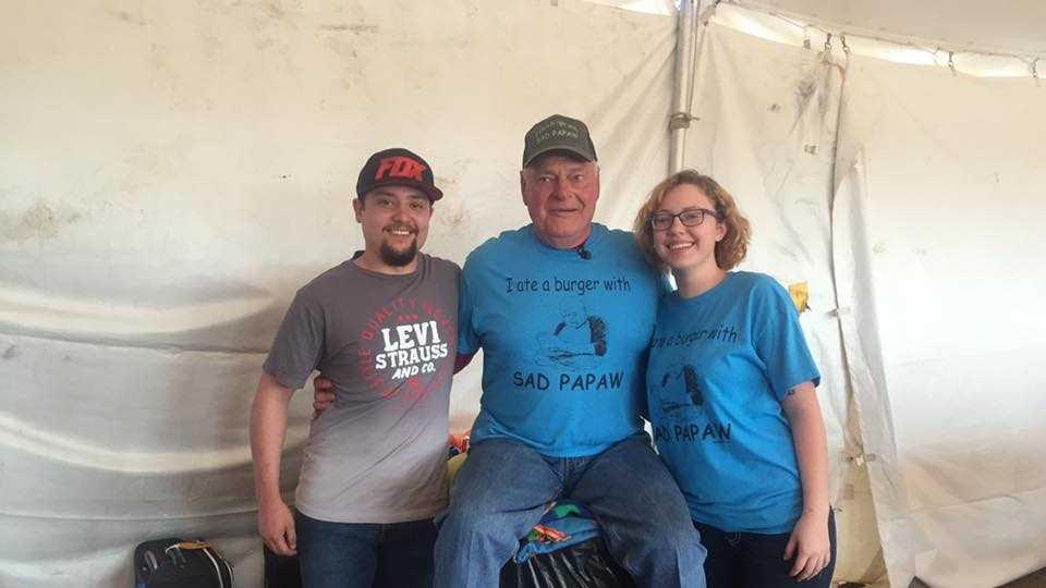 Gallery: Eating burgers with Papaw