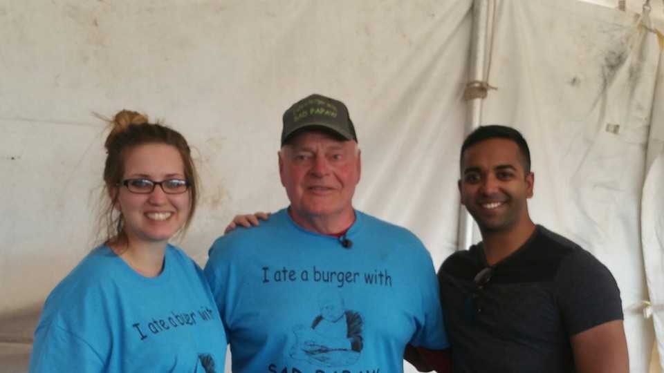Gallery: Eating burgers with Papaw