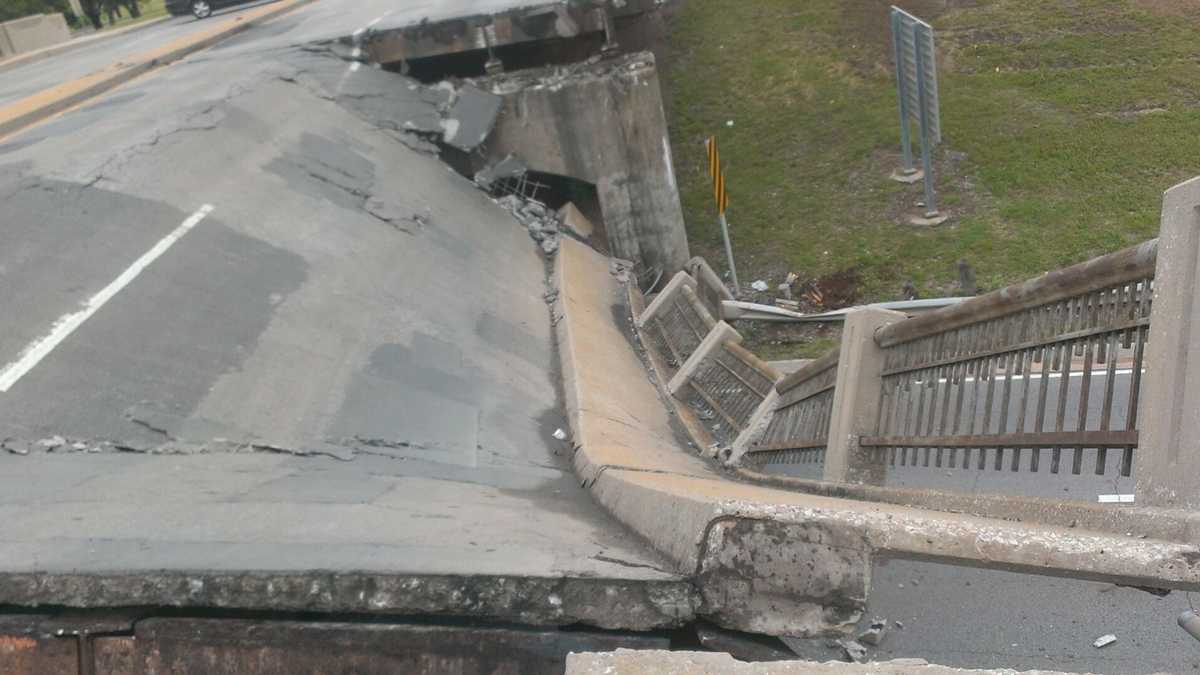 IMAGES: May Avenue bridge over NW Expressway collapses