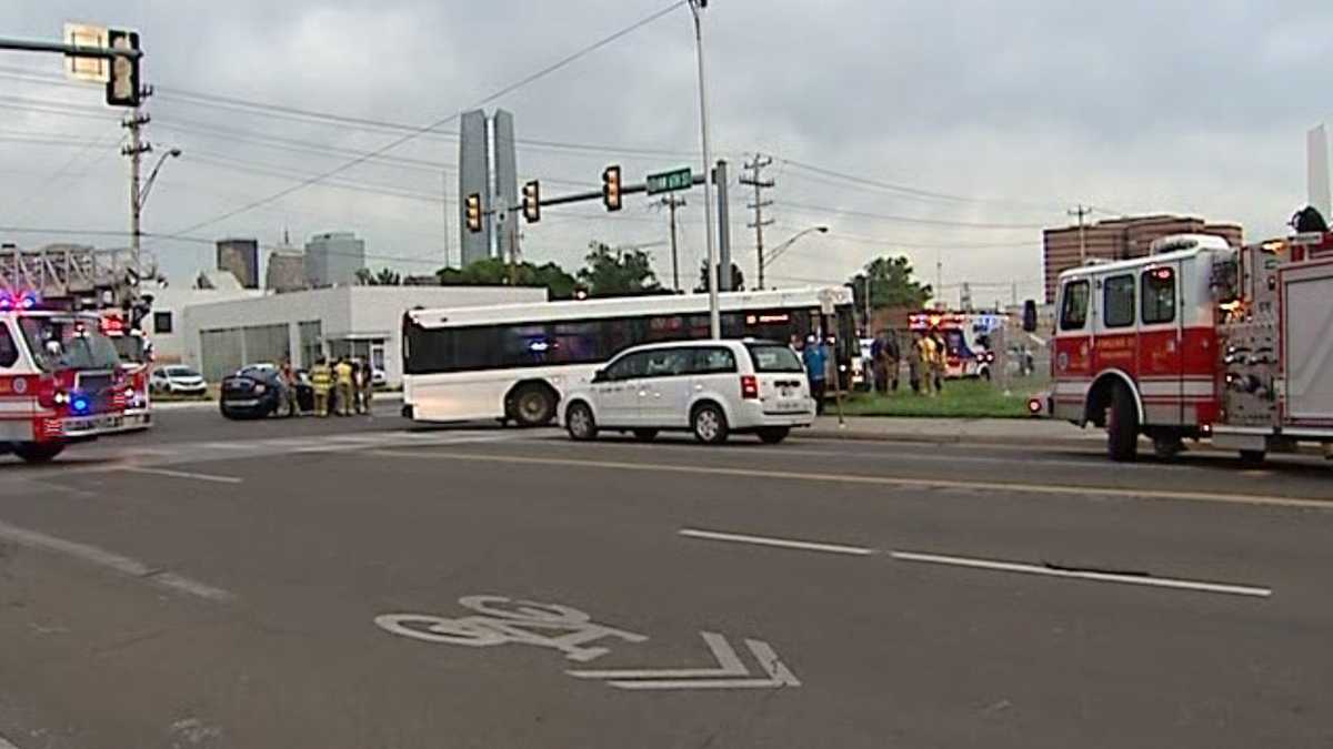 Embark bus crashes in northwest Oklahoma City