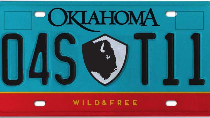 New Oklahoma bison license plates
