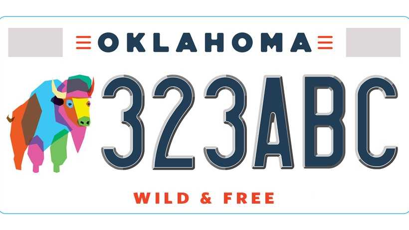 New Oklahoma bison license plates