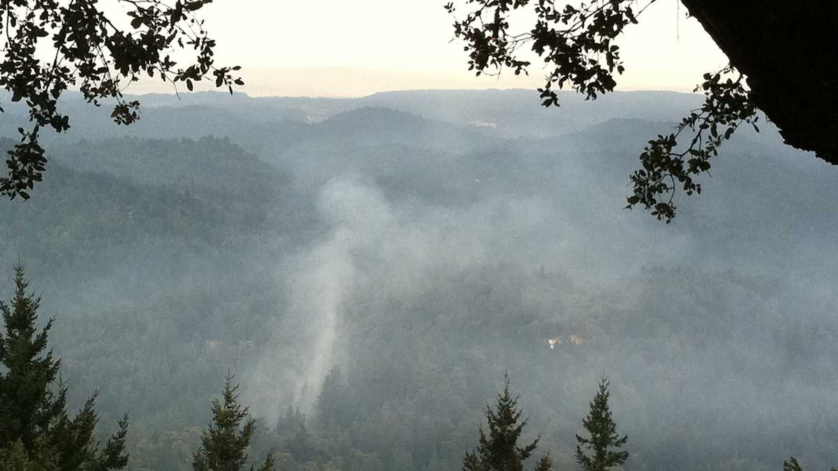 CalFire fighting wildfire in Santa Cruz Mountains