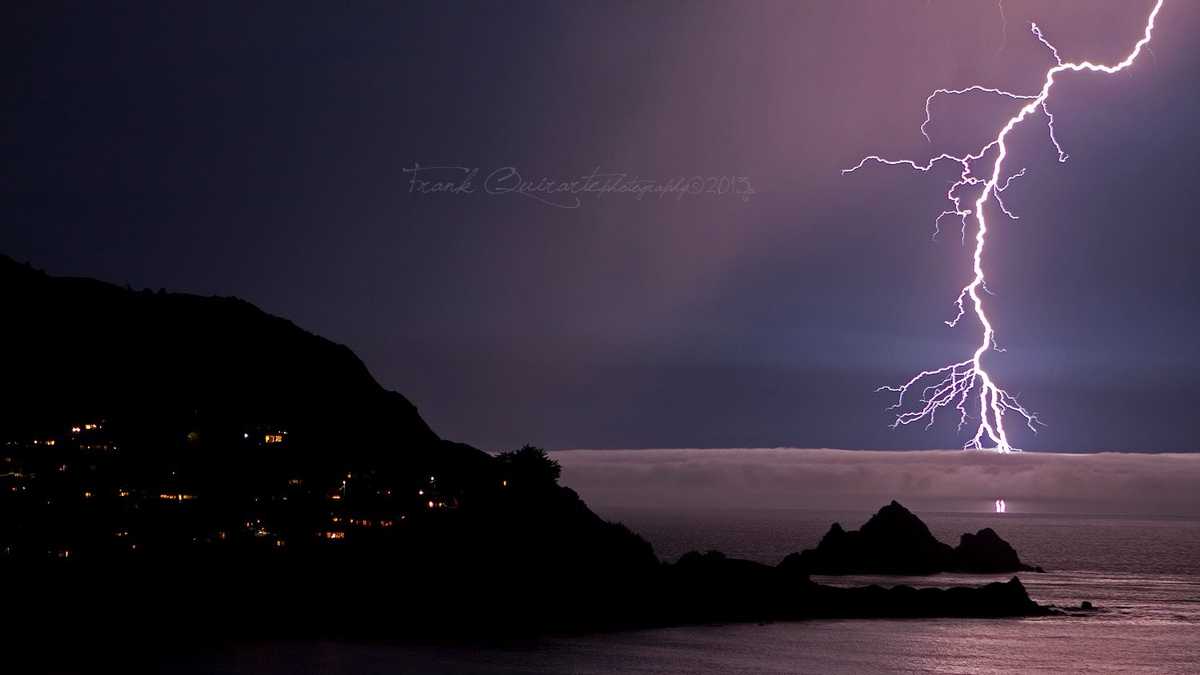 PHOTOS: Lightning strikes over SF Bay Area Monday night