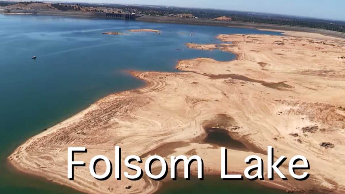 Aerial video reveals drought-ravaged lakes worse than imagined