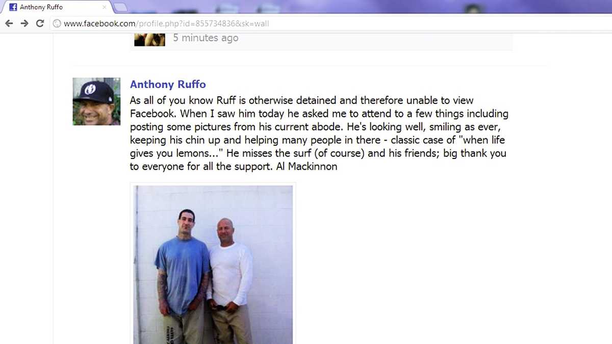 PHOTOS: Surfer Anthony Ruffo and friends jail photos