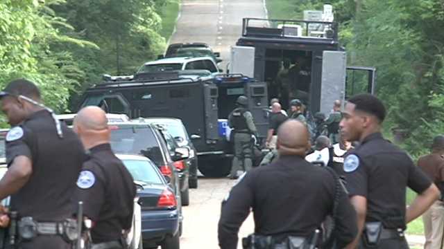 Police use flash bangs to end standoff