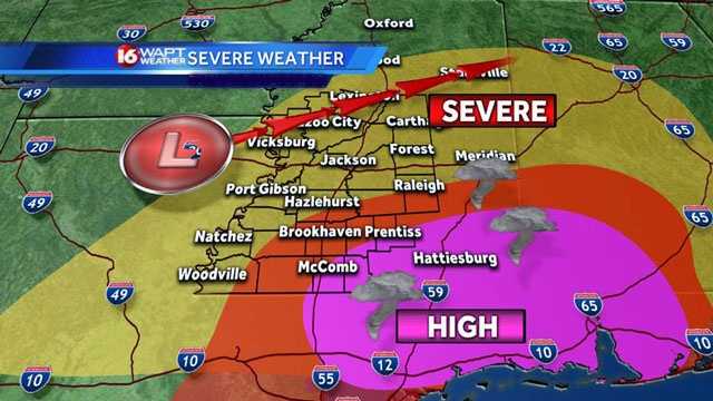 Warnings Issued As Severe Weather Moves Through Mississippi