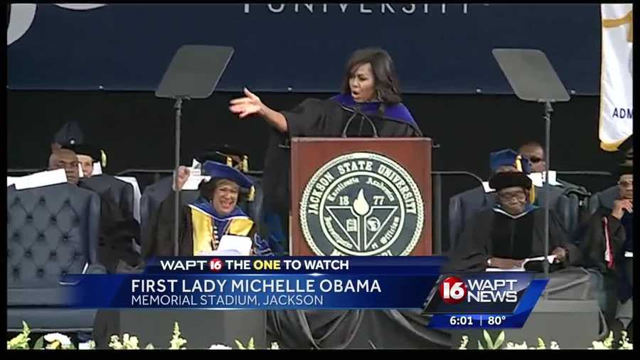 Michelle Obama urges JSU graduates to strive for excellence Michelle Obama urges JSU graduates to strive for excellence