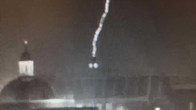 MC clock tower hit by lightning