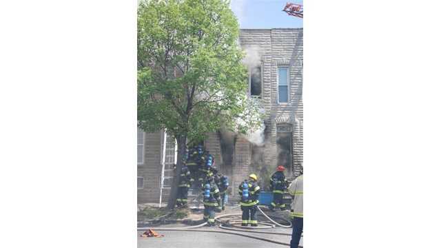 Fire ignites in southwest Baltimore rowhouse
