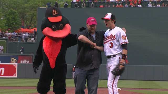 In photos: I'll Have Another trainer Doug O'Neill throws first pitch