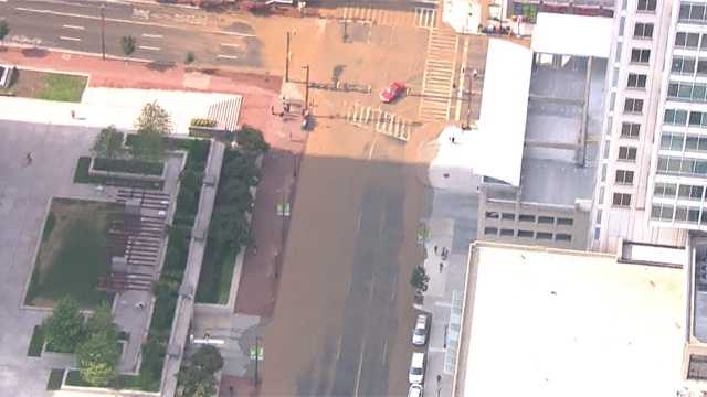 In photos: Water main breaks in downtown Baltimore