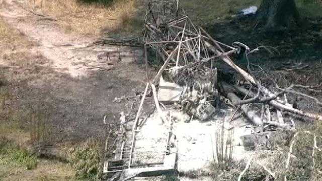 In photos: Plane's wing strikes tree before fatal crash