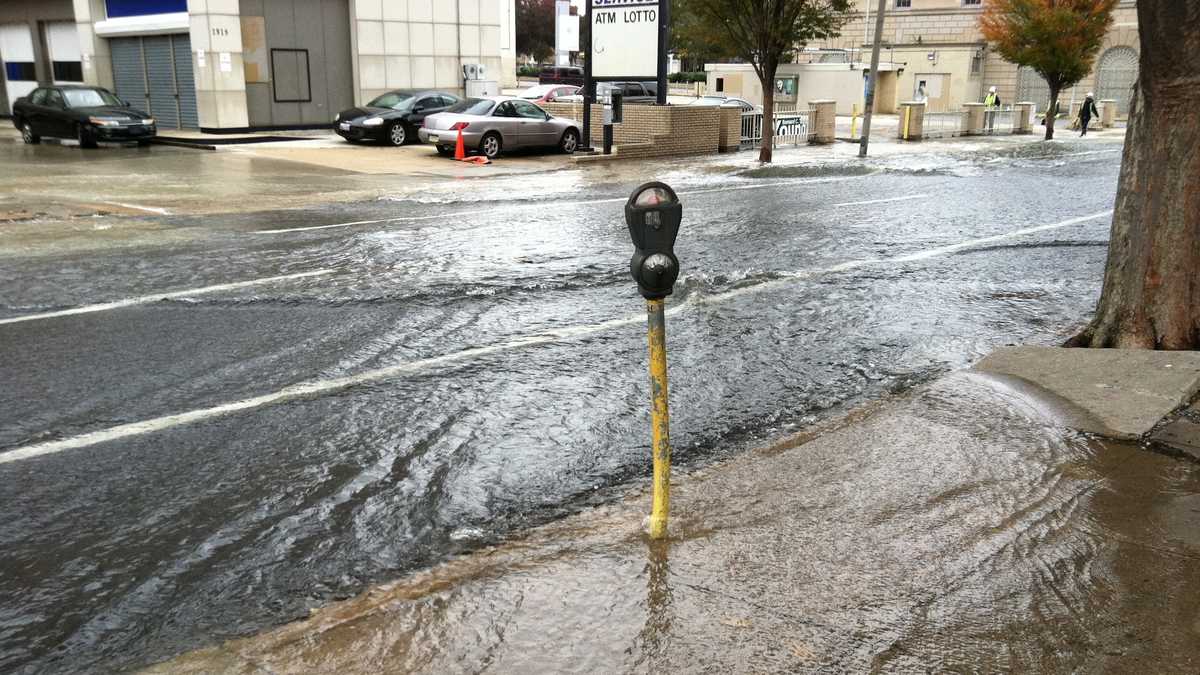 Images: 60-inch water main breaks in Baltimore