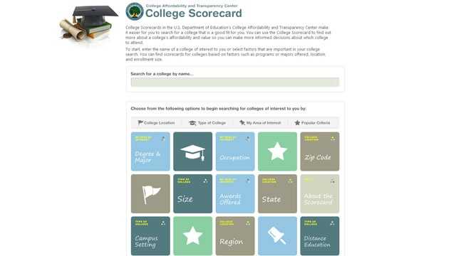 College Scorecard to help students with planning