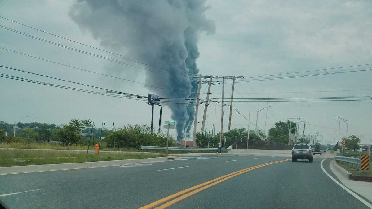 Images: Train derailment, explosion in Baltimore Co.